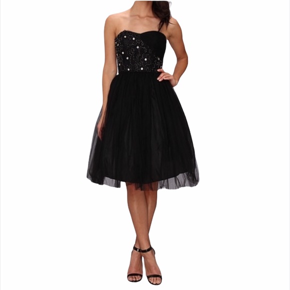 Unique Vintage | Dresses | Nwt Unique Vintage Tulle Sequin Black Dress ...